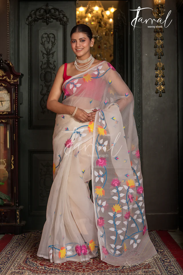 Buy Muslin Silk Sarees Online | Tamal Boutique