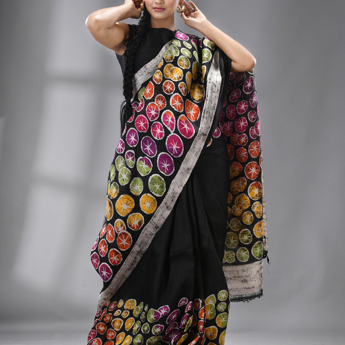 Pure Silk | Batik Silk | Hand Painted Saree | Tamal Boutique